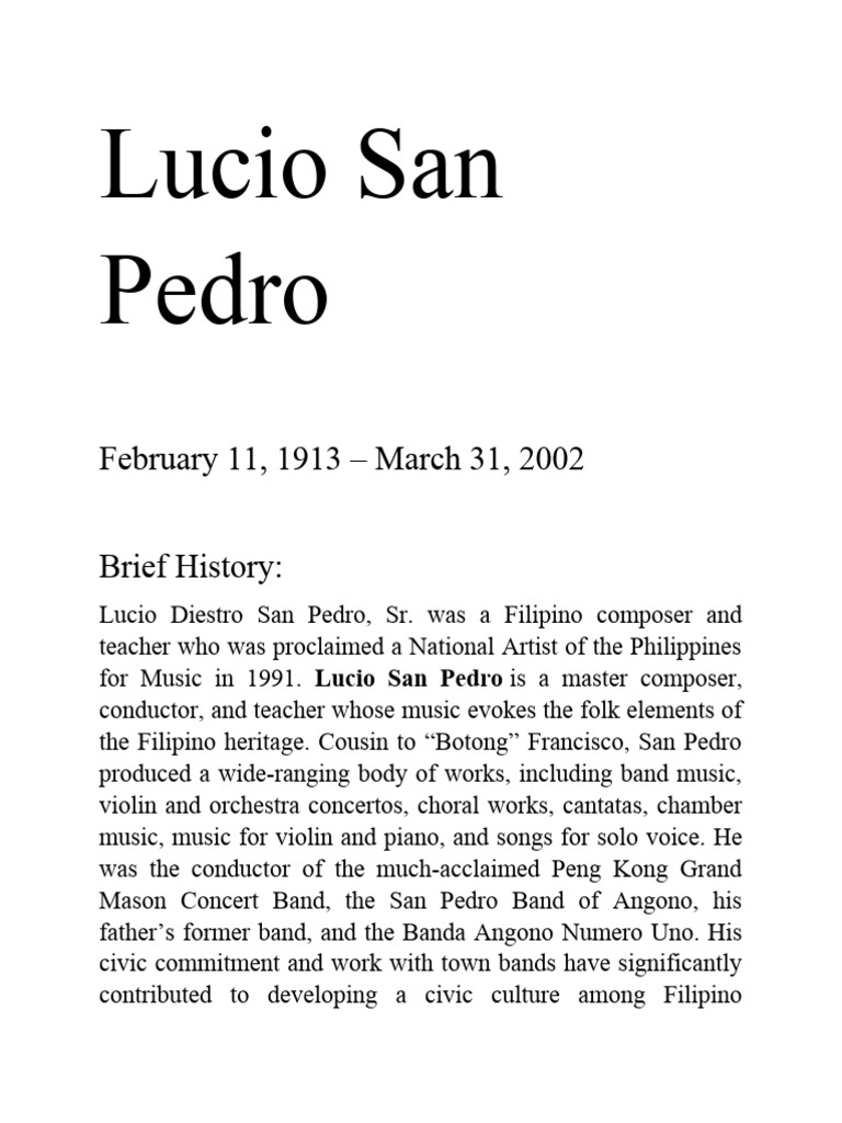 Lucio San Pedro | PDF