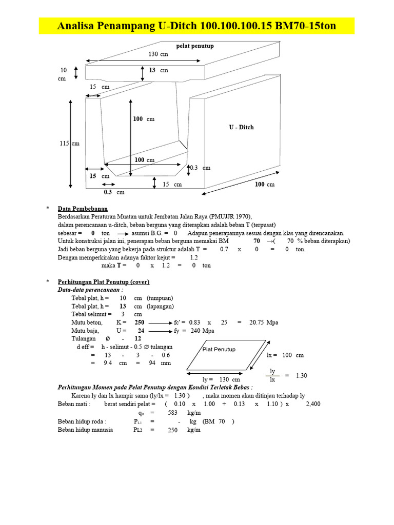 typical section of covered u-ditch at sidewalk area | PDF