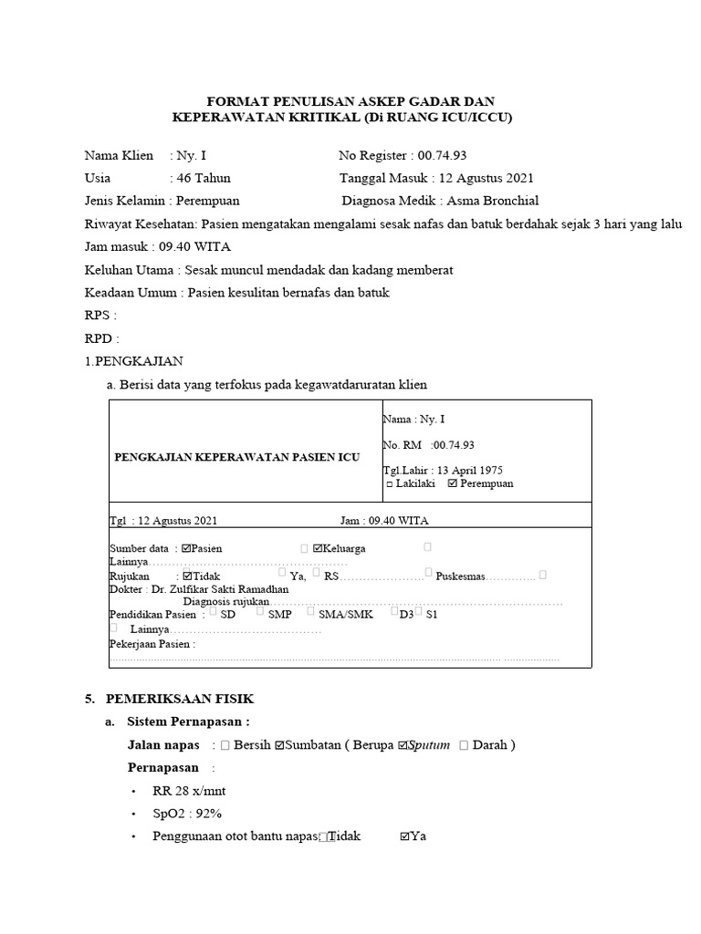 Askep Icu Asma | PDF | Pengembangan Diri