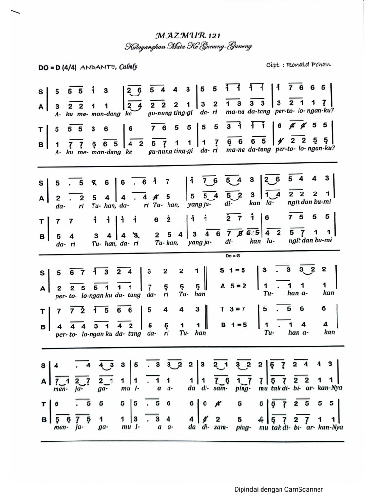 Mazmur 121 Ronald Samay | PDF