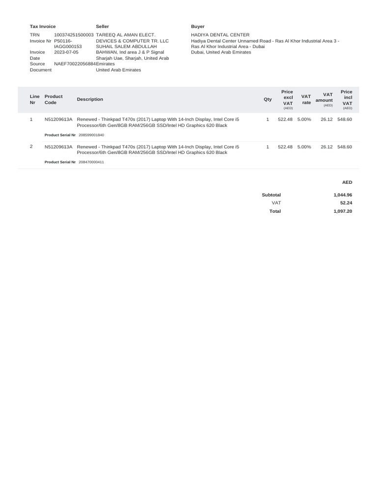 Noon Doc 80038888 | PDF | Value Added Tax | Invoice