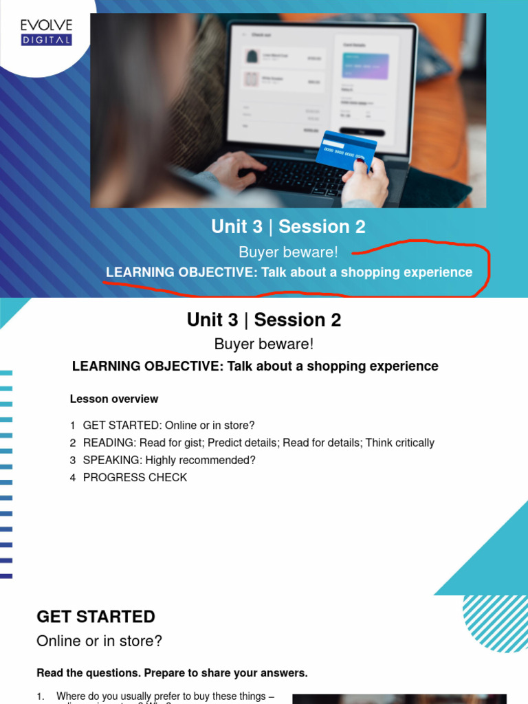 Unit 3 - Session 2: Buyer Beware! | PDF