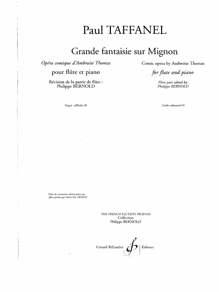 Mignon Fantasy Piano Part | PDF
