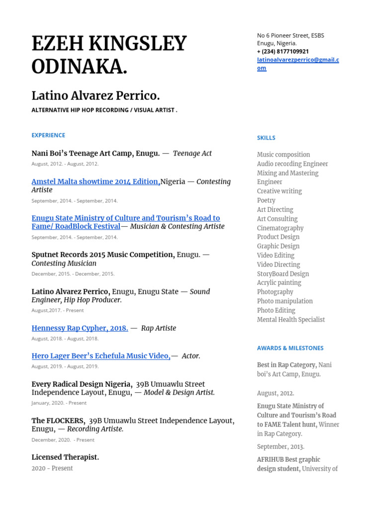 Resume 6 | PDF | Hip Hop | Urban Street Dance And Music