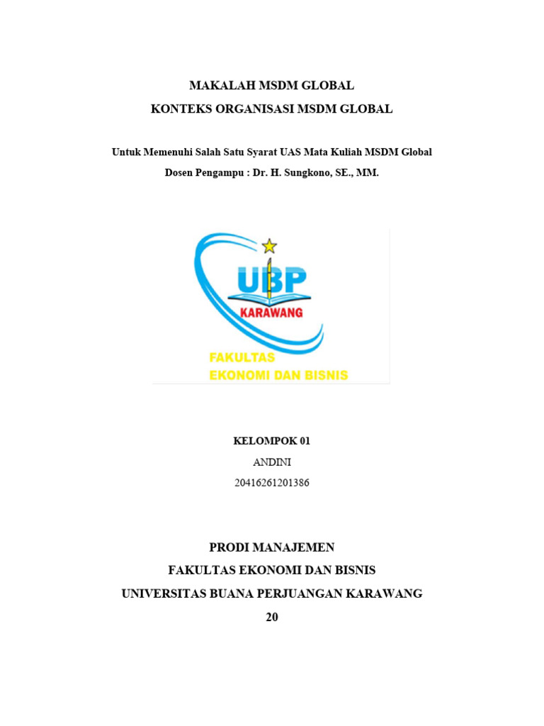Makalah MSDM Global | PDF