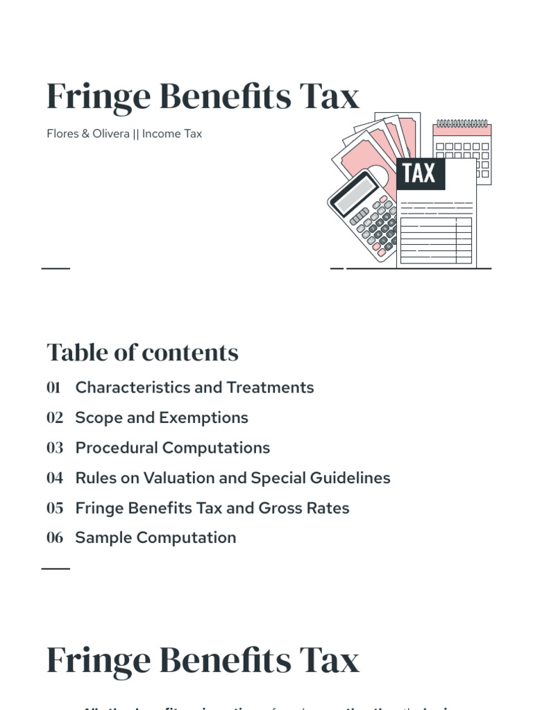 Fringe Benefits Tax | PDF | Employee Benefits | Employment