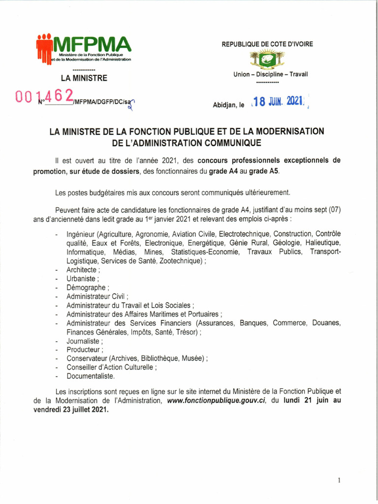 Promotion Administration Generale A4 A5 | PDF
