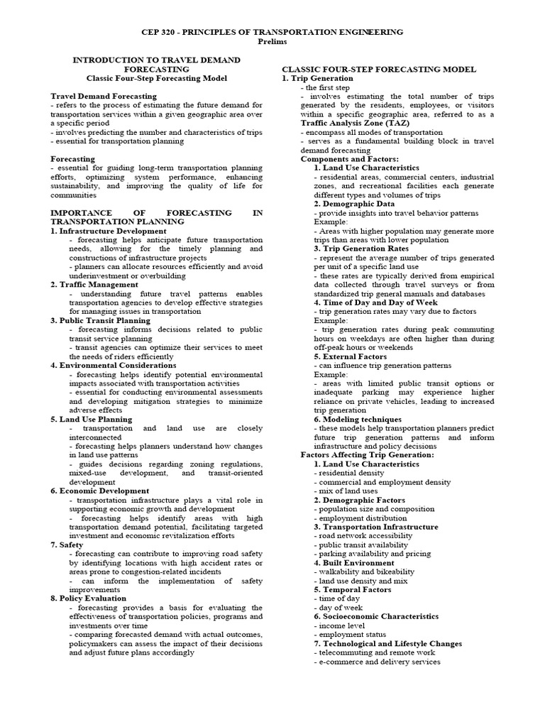 CEP 320 Midterms | PDF | Transport | Public Transport