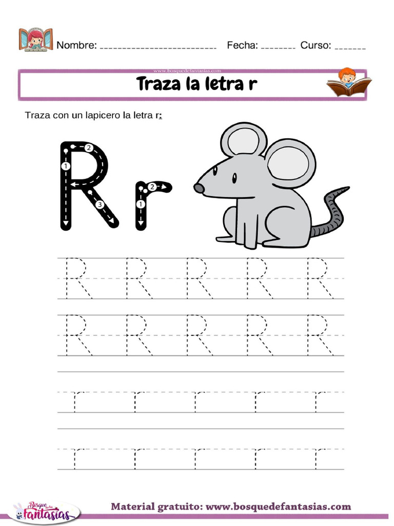 Ejercicios de Palabras Con La Letra R | PDF