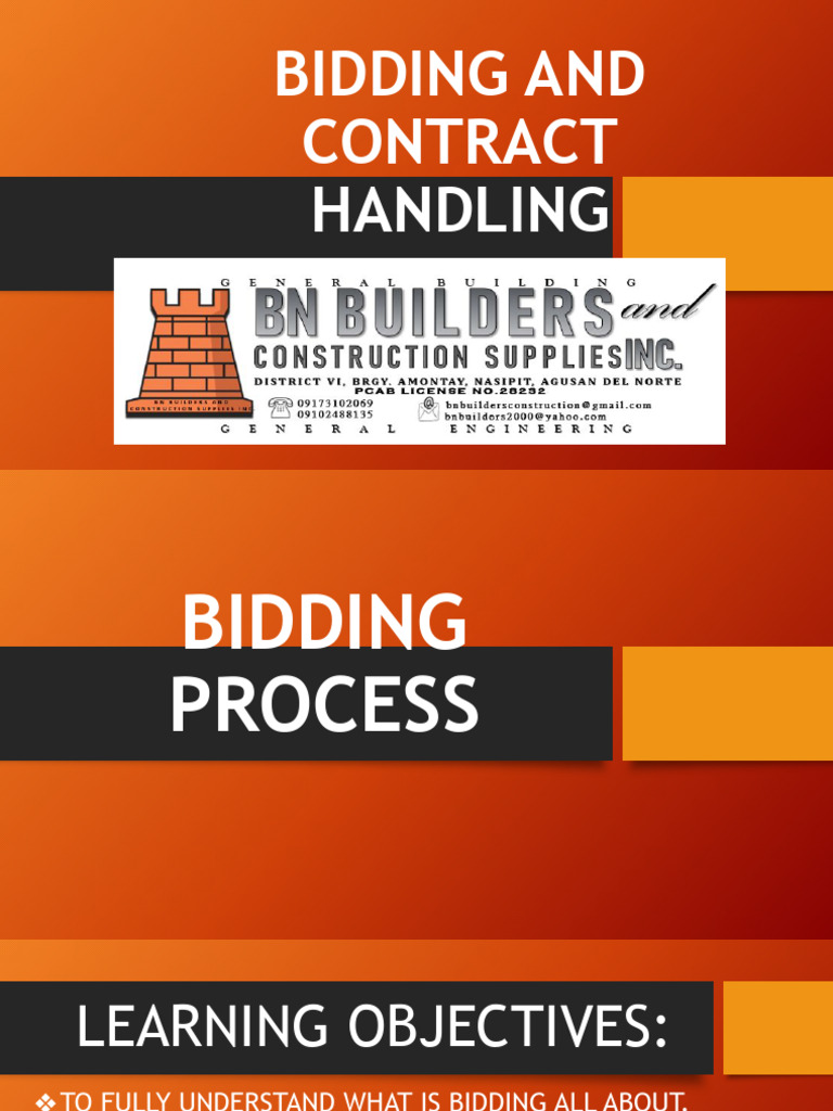 Bidding and Contract Handling Seminar | PDF | Request For Proposal ... Bidding and Contract Handling Seminar | PDF | Request For Proposal ...