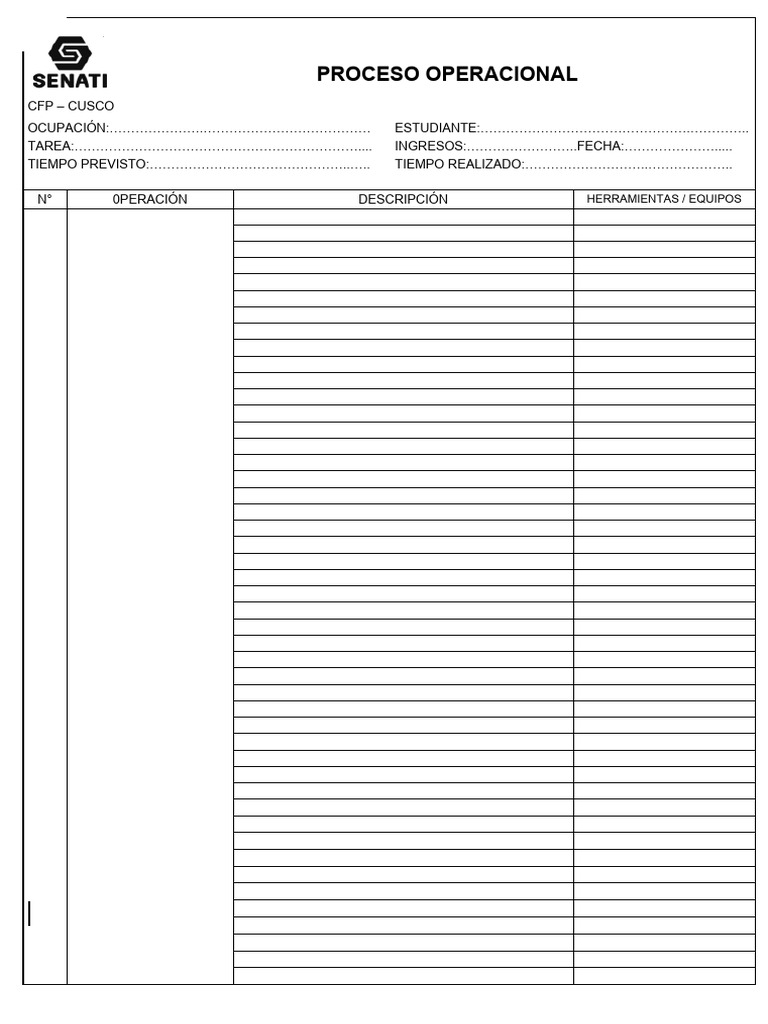 Proceso Operacional CFP Cusco | PDF