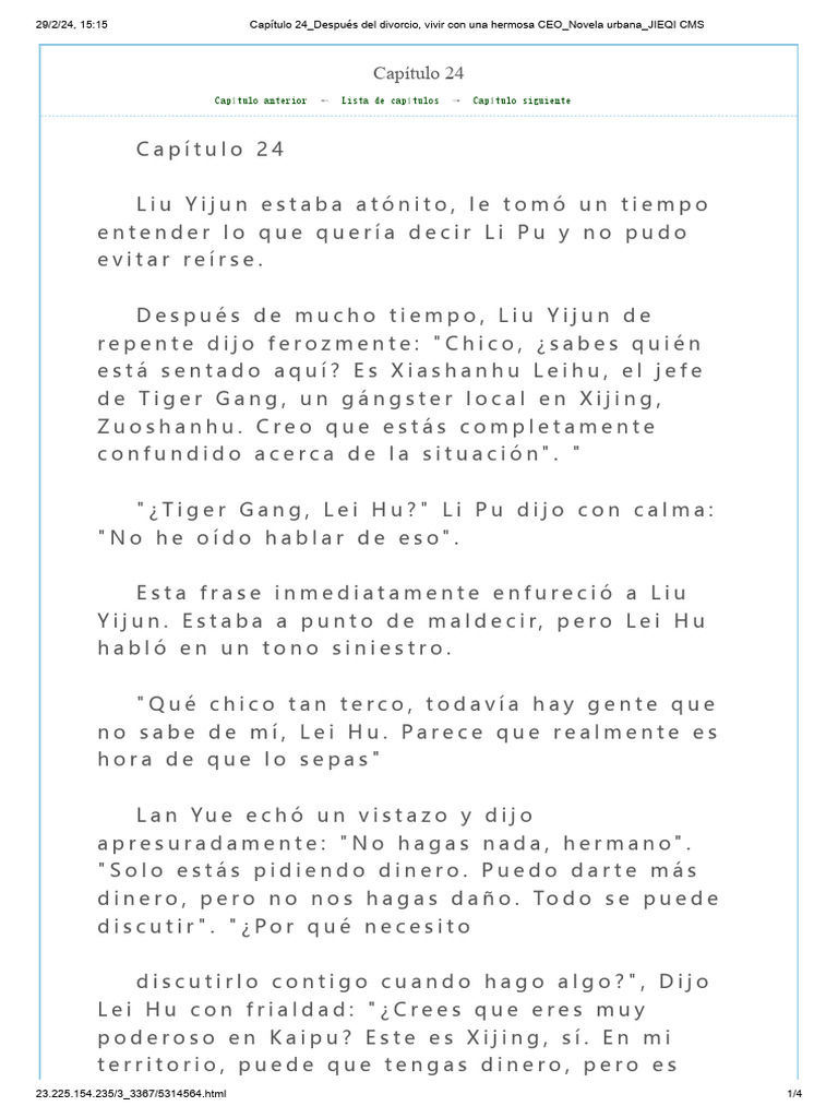 Capítulo 24 - Después Del Divorcio, Vivir Con Una Hermosa CEO - Novela ...