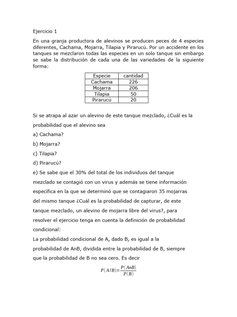 Ejercicio 1 | PDF | Probabilidad | Teoría de probabilidad