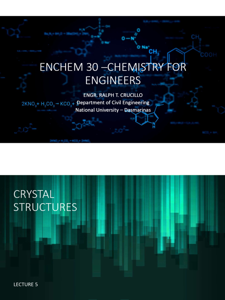 Lecture 5 Crystal Structures Pdf