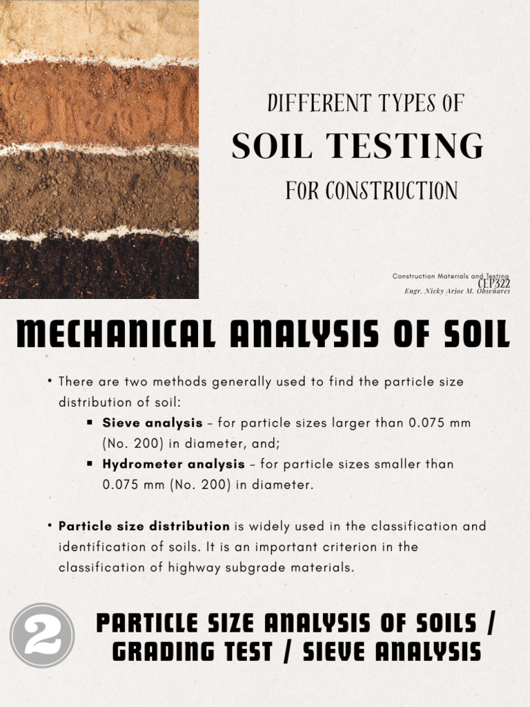 Lesson 3 Mechanical Analysis of Soil | PDF | Concrete | Construction ...