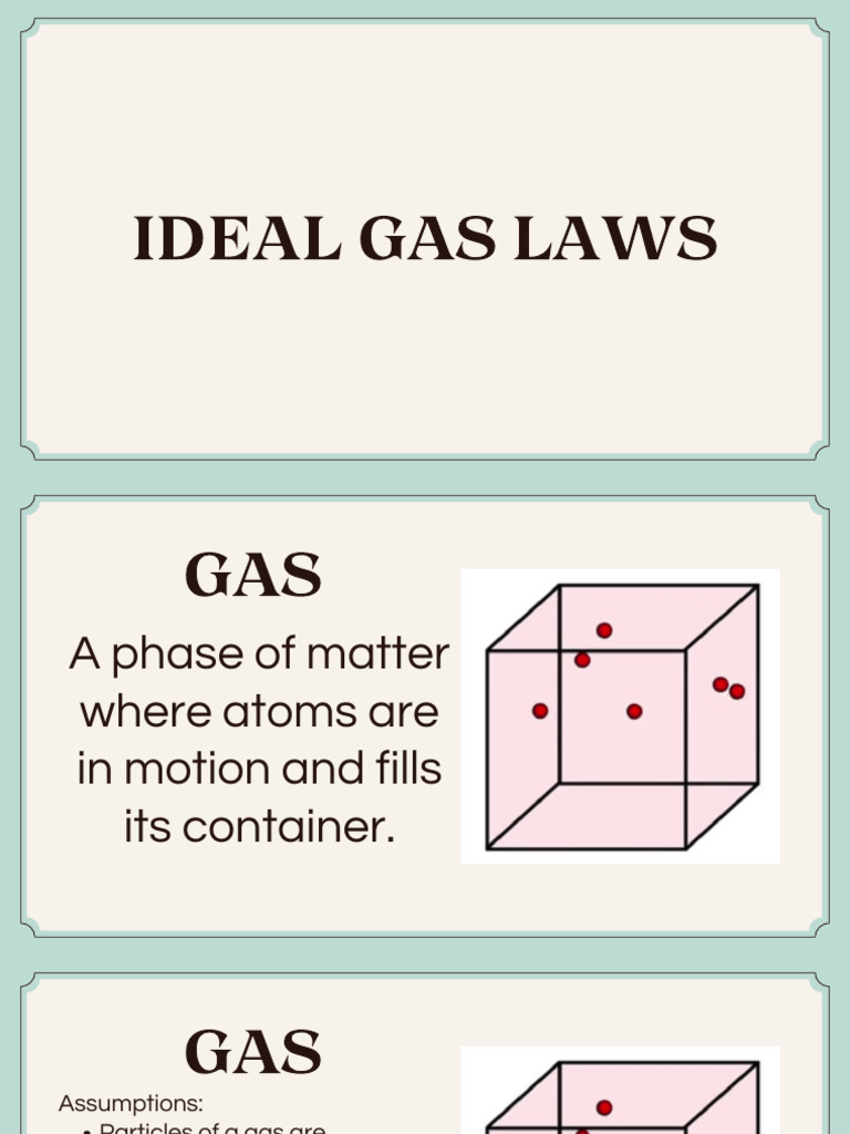 Ideal Gas Laws | PDF | Gases | Temperature