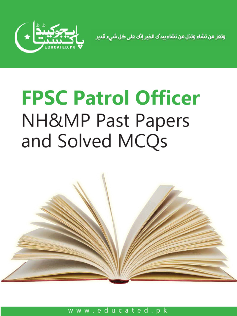FPSC Patrol Officer NH&MP Past Papers and Solved MCQs-1 | PDF | Social ...