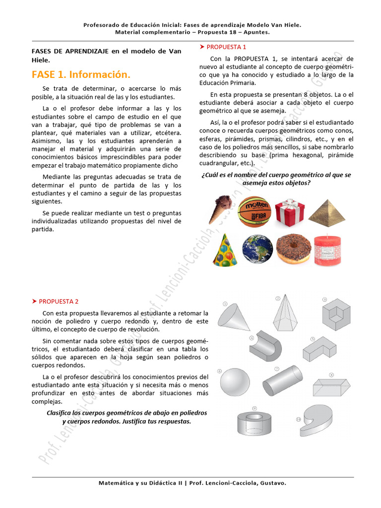 MC - U1P18 - Propuestas A Través Del Modelo de Van Hiele | PDF ...