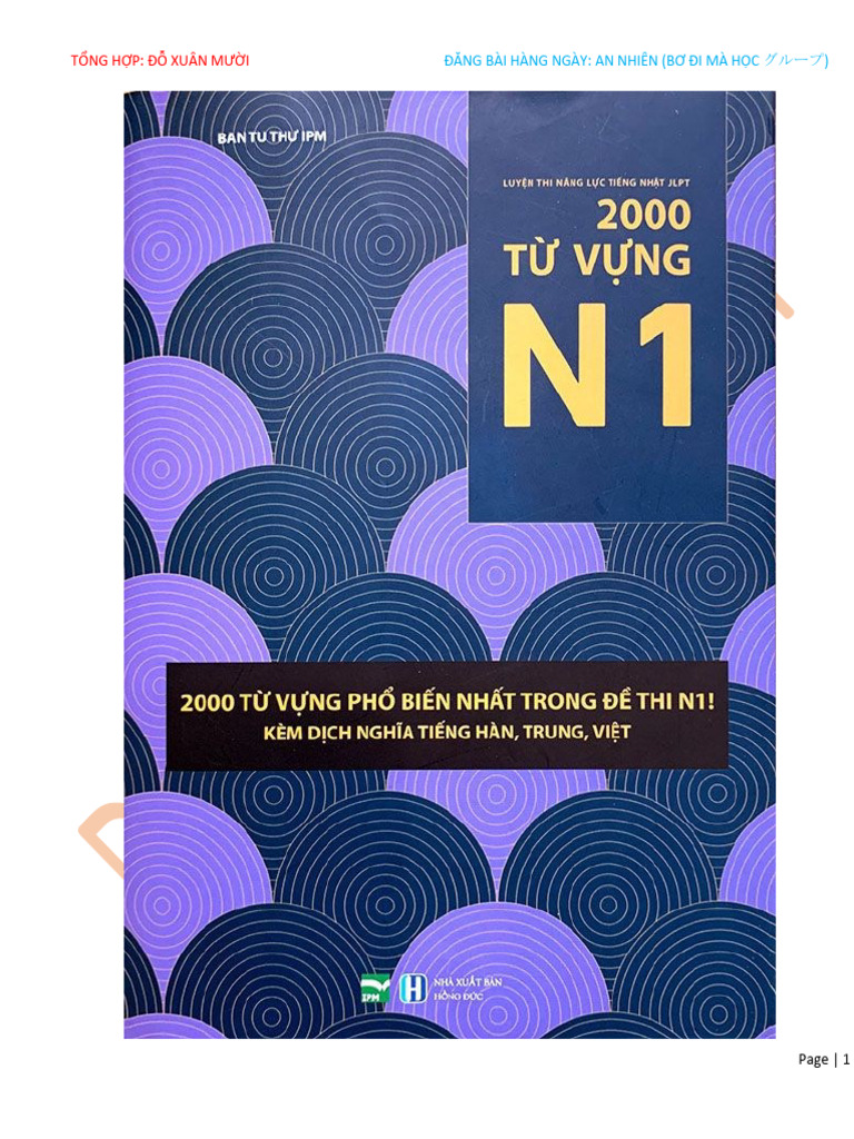 (Tailieutiengnhat - Net) 2000 Tu Vung n1 | PDF