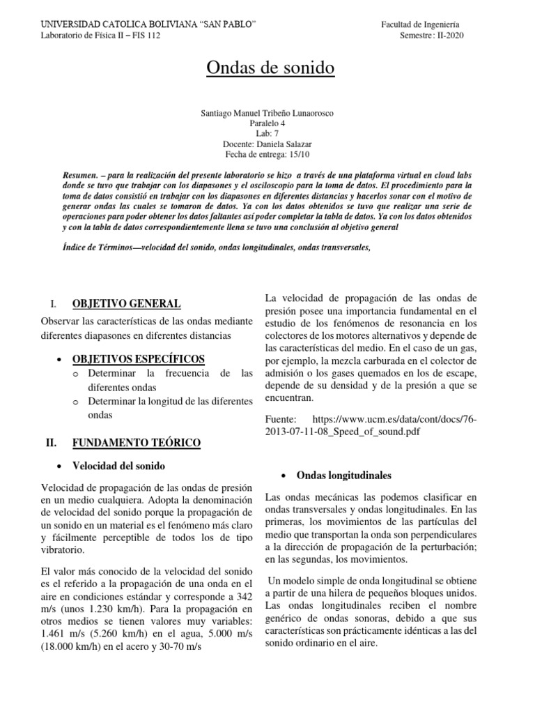 Ondas de Sonido | PDF | Olas | Sonido