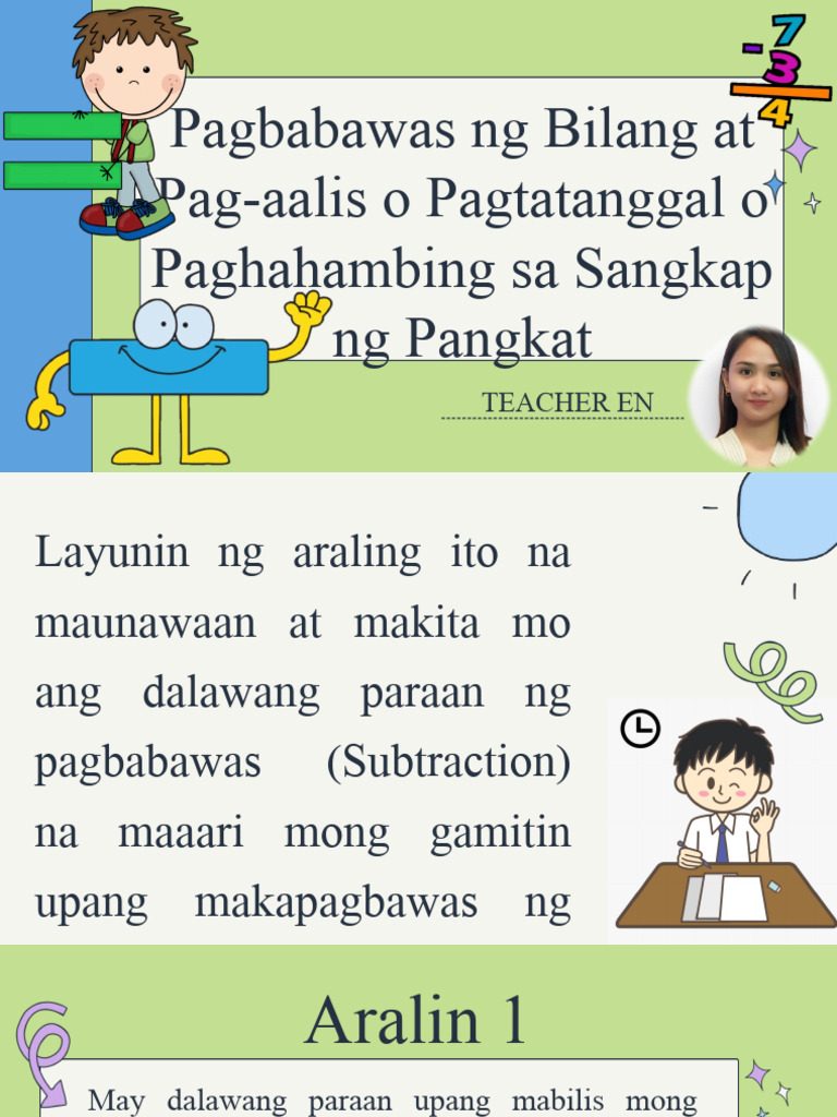 q2 w3 Math 1 Pagbabawas NG Bilang at Pag Aalis o Pagtatanggal o ...