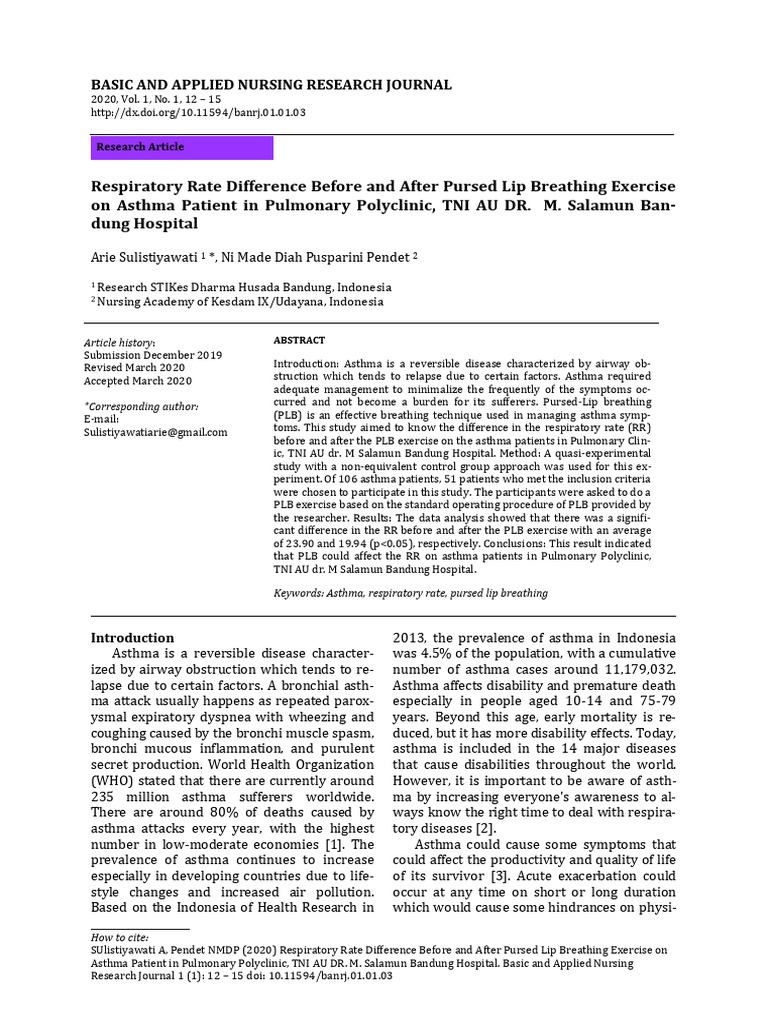 6-Article Text-48-2-10-20200611 | PDF | Asthma | Epidemiology