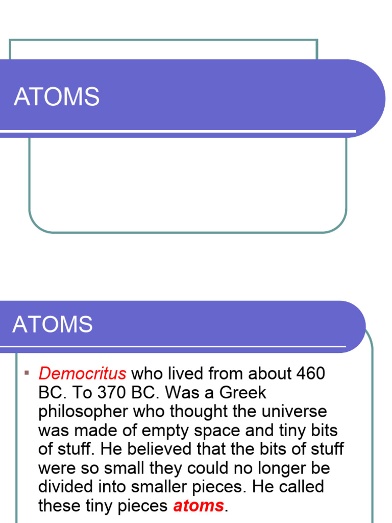 Lesson 2 Atom Element Periodic Table | PDF | Chemical Elements | Atoms