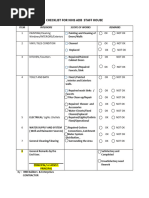 Pre-Shift Safety Inspection Checklist | PDF