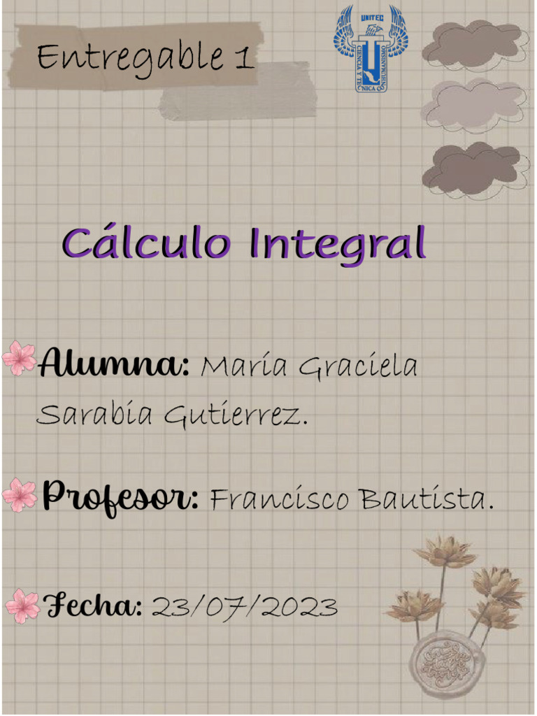 Calculo Integral Entregable 1 | PDF