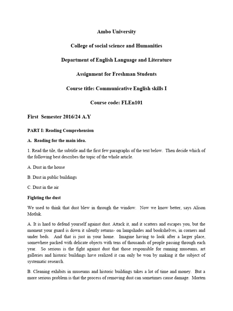 Assignment For Fresh Man (2) HHC | PDF | Clothing