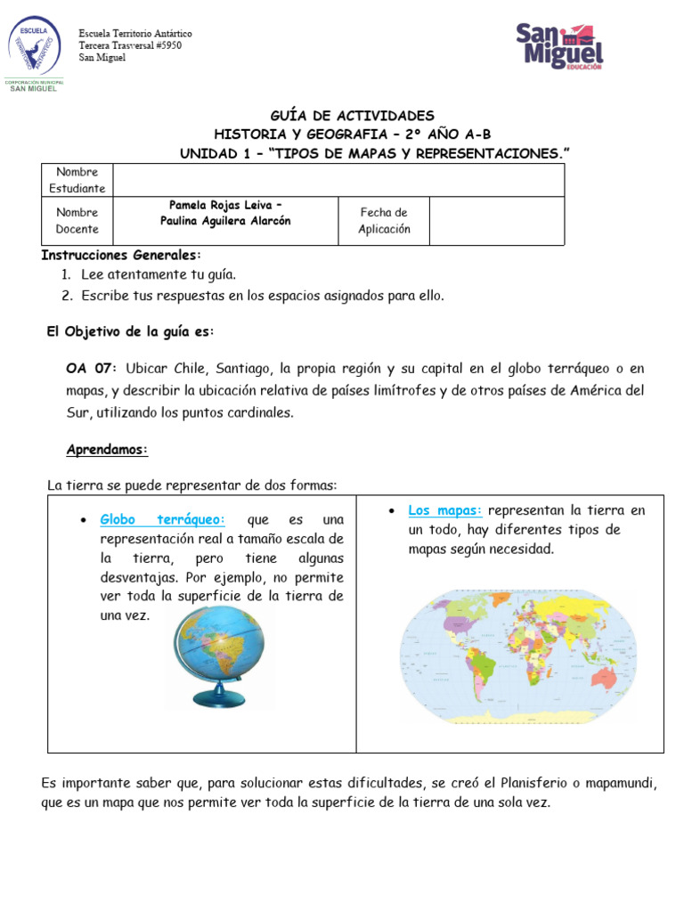 Guia de Historia 2 | PDF | Mapa | Ciencias de la Tierra