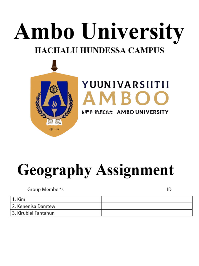Geography Assignment on Ethiopia's Economy | PDF