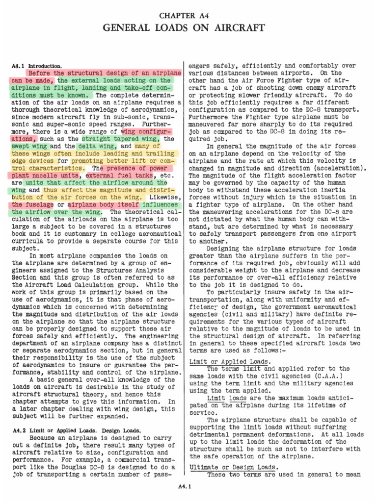 General Loads On Aircraft | PDF