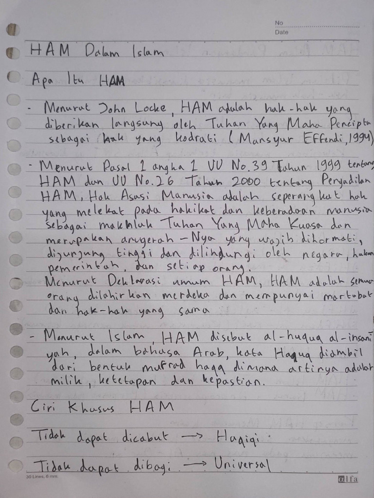 Muhammad Yusril Eka Saputra - HAM Dalam Islam | PDF