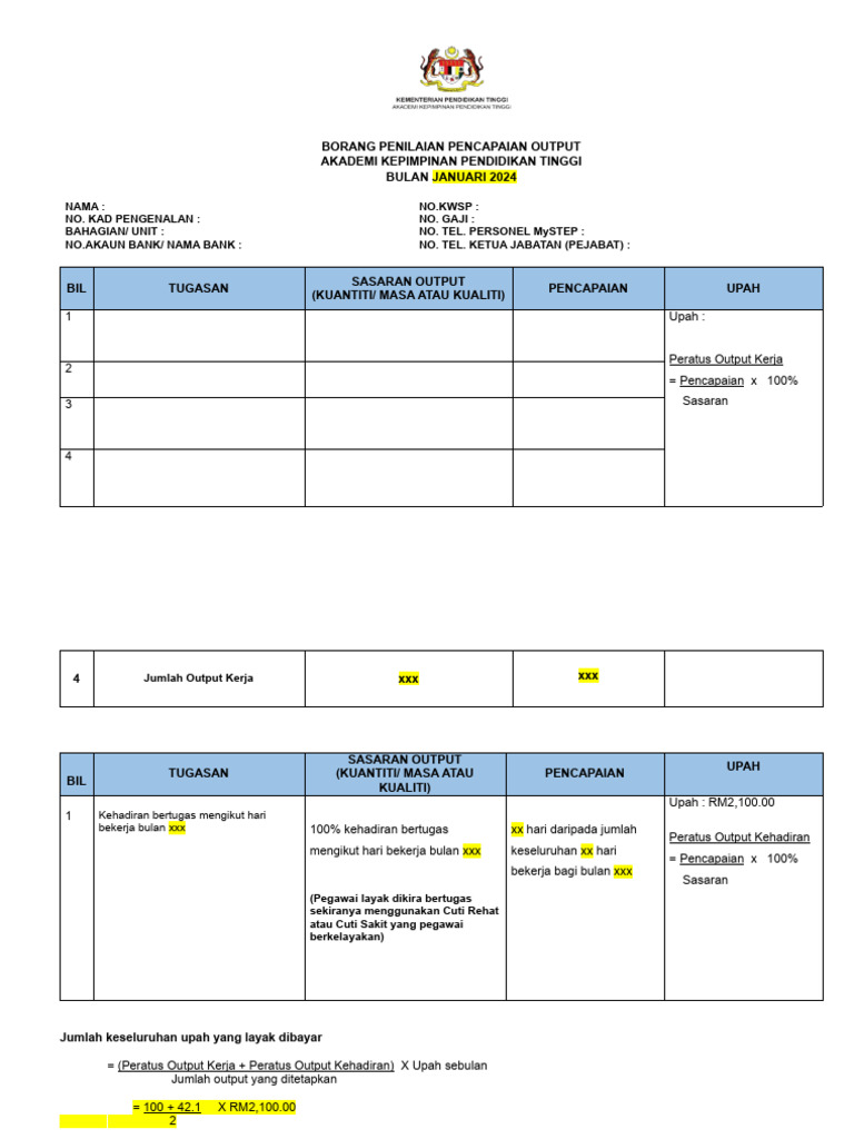 Laporan Output MySTEP | PDF