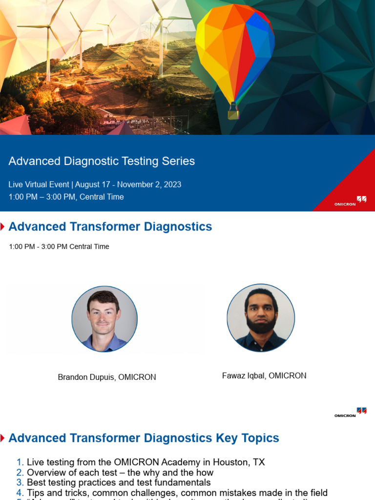 Advanced Transformer Diagnostics PDF ADTS 2023 Dupuis ENU | PDF ...