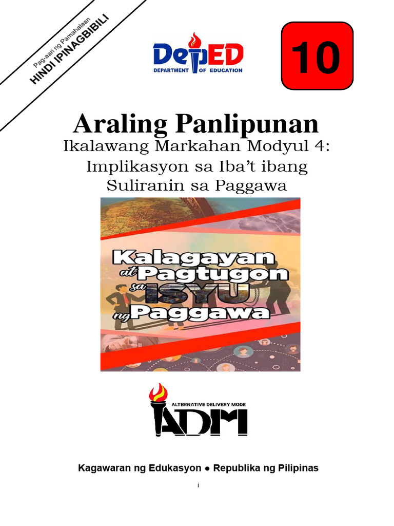 AP10 Q2 Mod4 v4 ImplikasyonSaIbatIbangSuliraninSaPaggawa3 | PDF