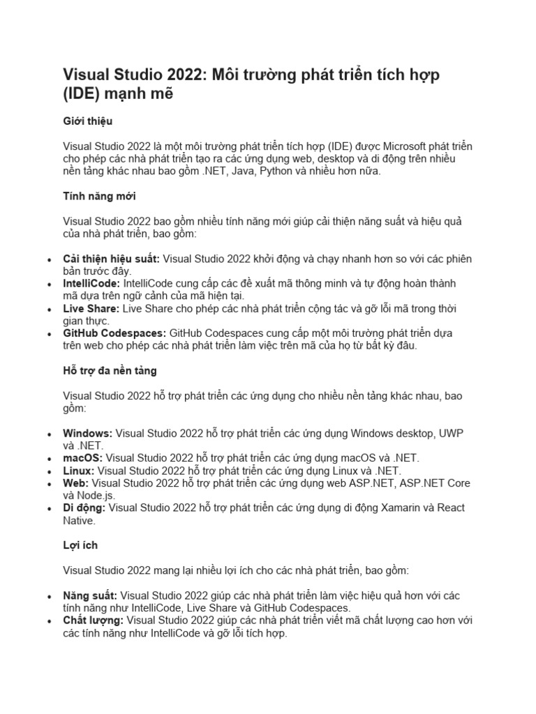 Visual Studio 2022 Pdf