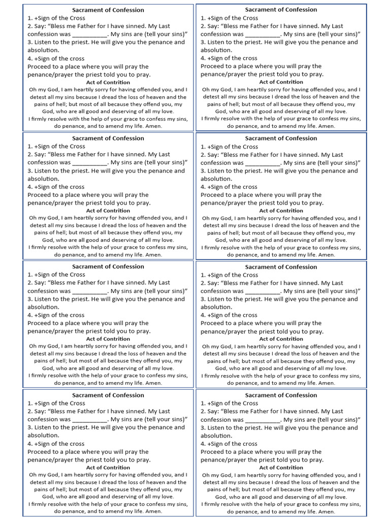 Sacrament of Confession | PDF