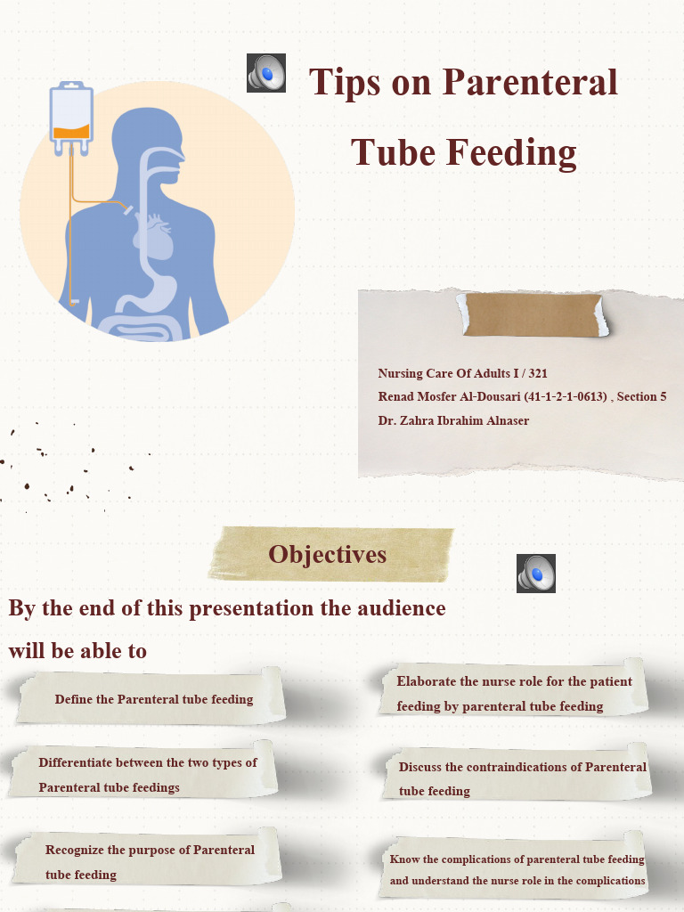 Parenteral Tube Feeding - (Renad Al-Dousari) | PDF | Medical Treatments ...