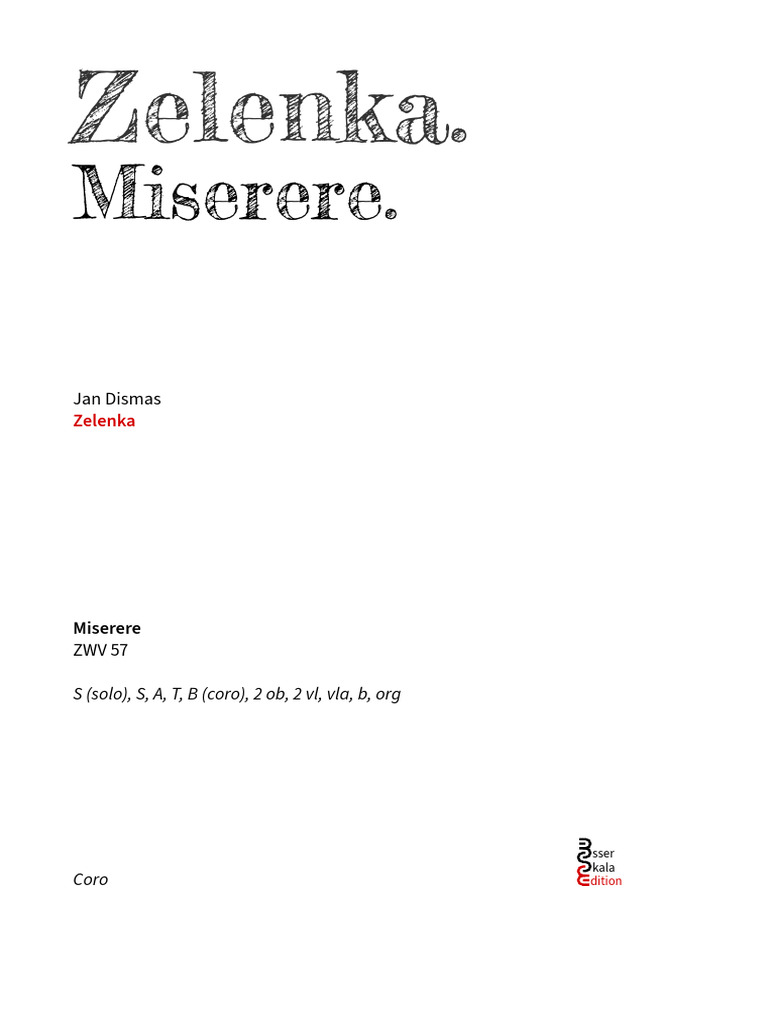 Zelenka's Miserere ZWV 57 Score | PDF | Free Content