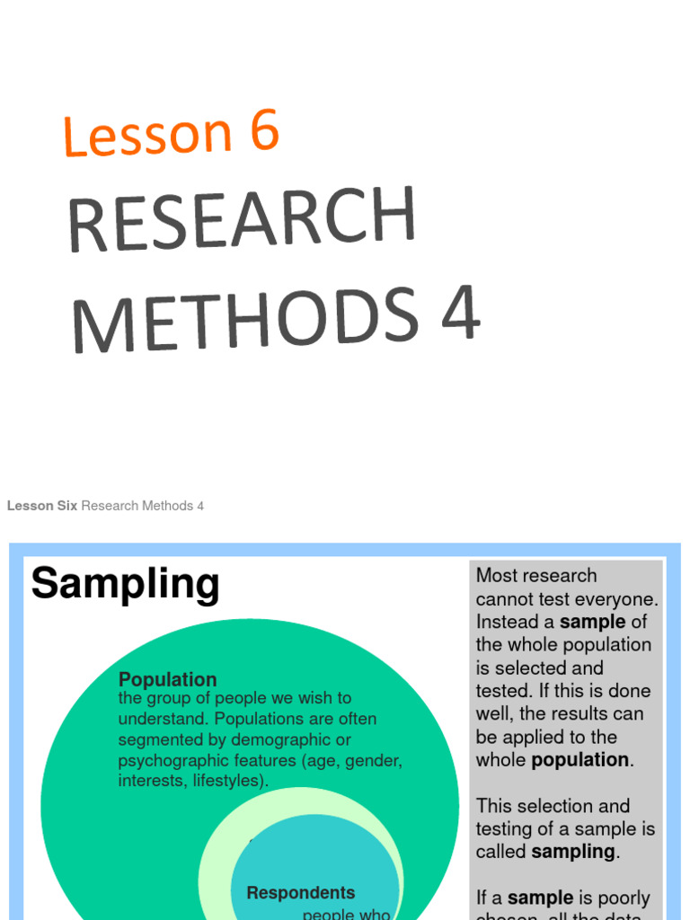 WK 6 - Primary Research Methods 2-Ss | PDF