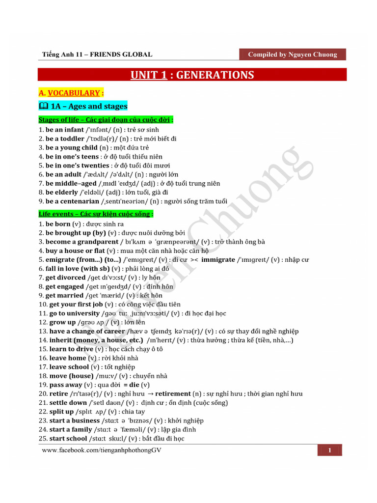 01. UNIT 1 - GENERATIONS | PDF