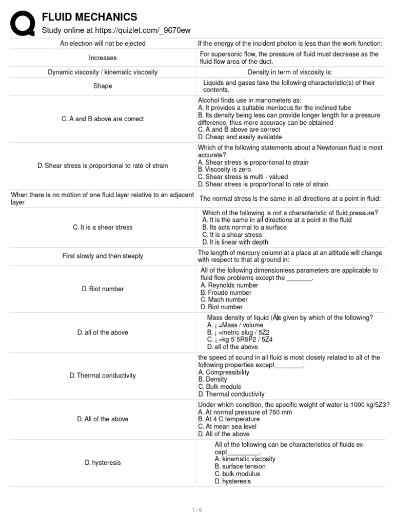 Fluid Mechanics | PDF | Fluid Dynamics | Pressure