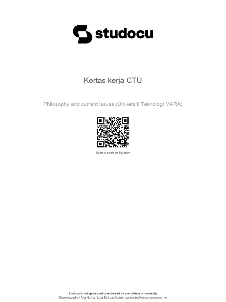 Kertas Kerja Ctu | PDF