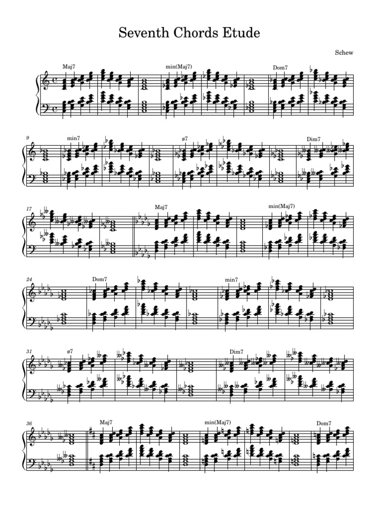 Seventh Chords Etude | PDF