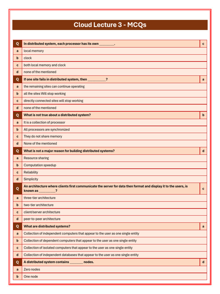 Cloud Computing Mcqs Pdf Cloud Computing Software As A Service