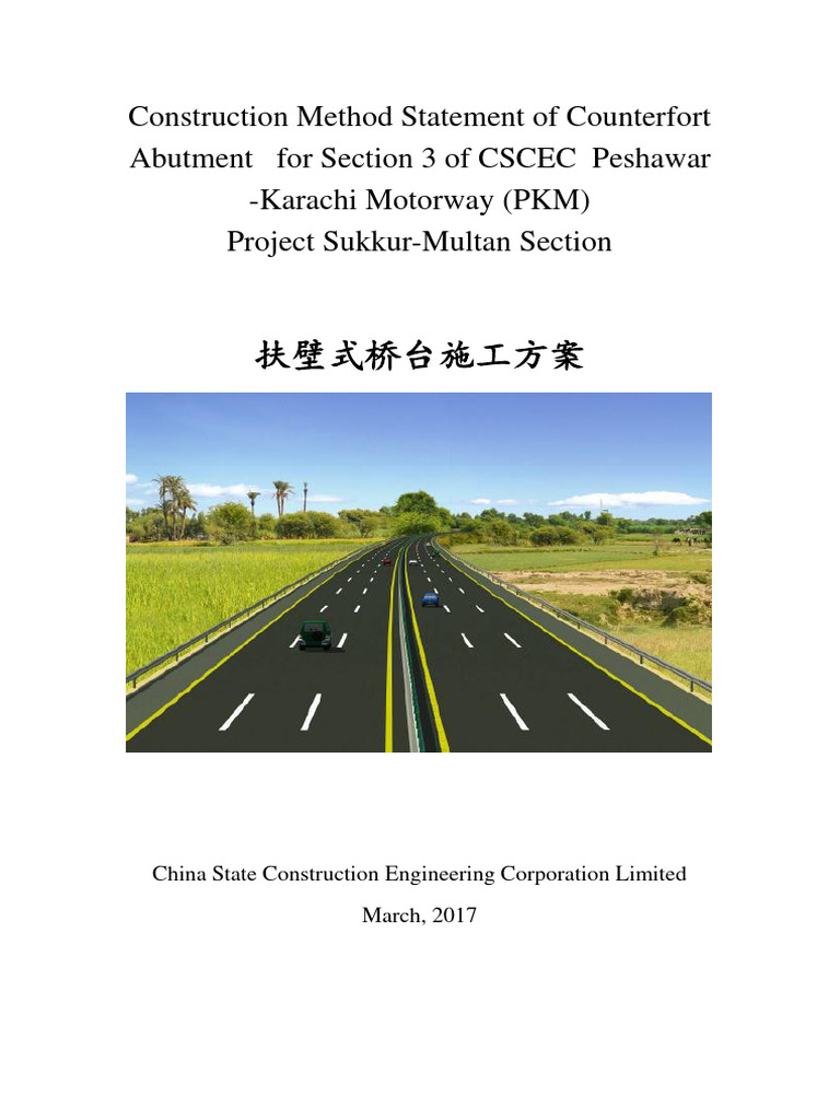 Method Statement of Abutment | PDF | Concrete | Building Engineering