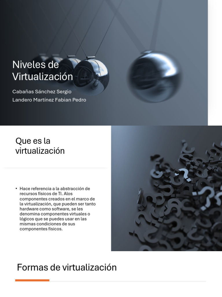 Niveles de Virtualización | PDF | Virtualización | Máquina virtual