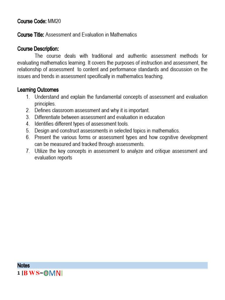 04 Module Assessement-and-Evaluation 04 | PDF | Educational Assessment | Learning